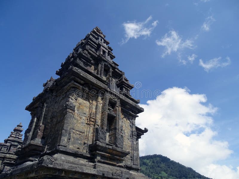 This is the Arjuna Temple, Located in the Dieng Plateau of East Java ...