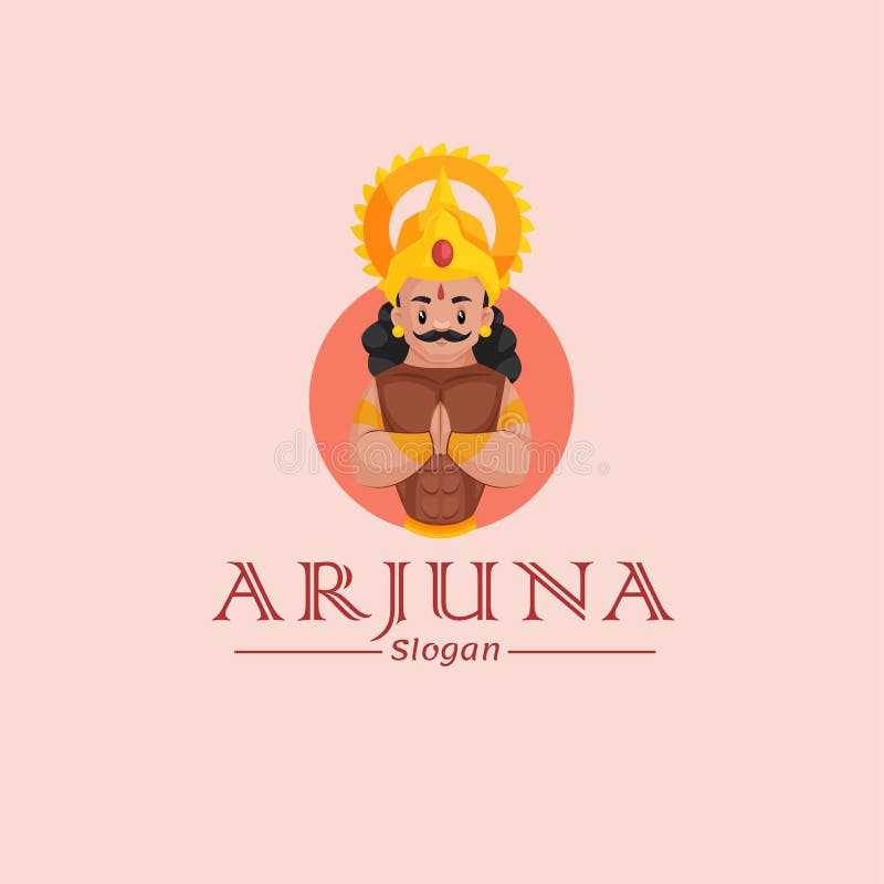 Arjuna vector mascot logo stock vector. Illustration of india - 265498855