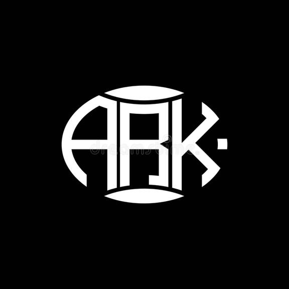 ARK Abstract Monogram Circle Logo Design on Black Background. ARK ...