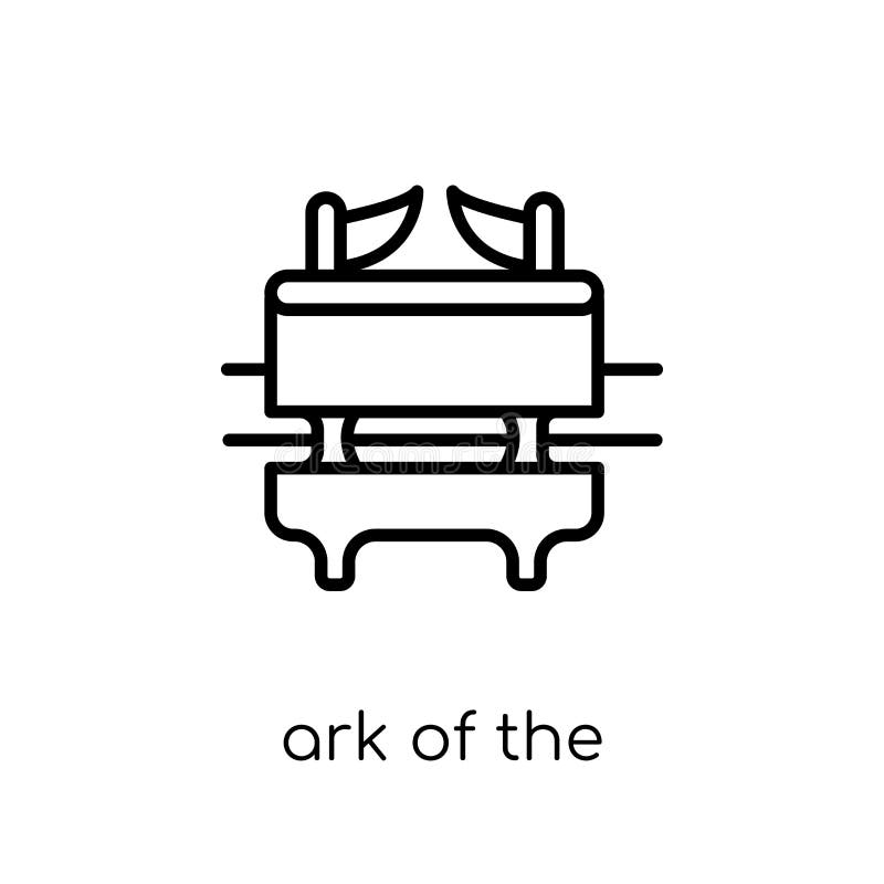 Ark of the Convenant Icon. Trendy Modern Flat Linear Vector Ark Stock ...
