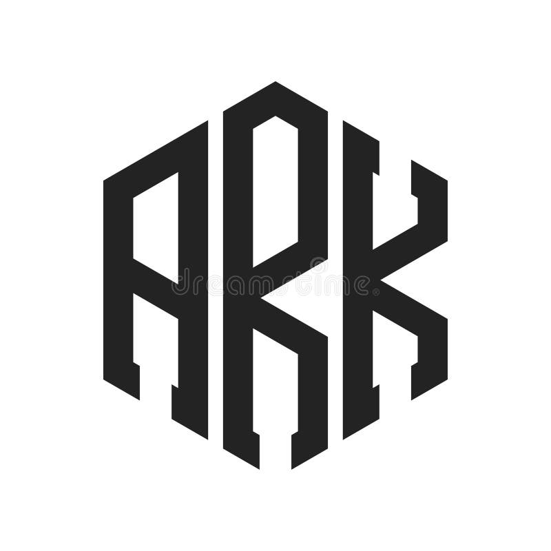 ARK Logo Design. Initial Letter ARK Monogram Logo Using Hexagon Shape ...
