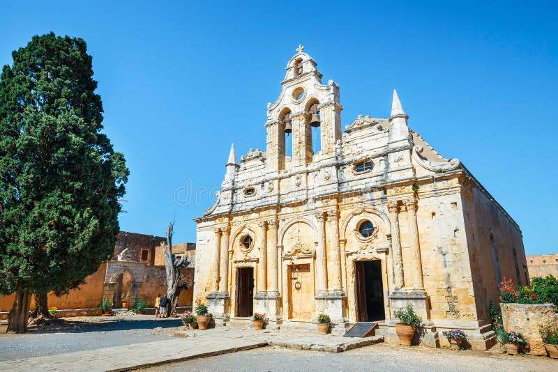 Arkadi Monastery, Arkadi, Crete, Greece Stock Image - Image of building ...
