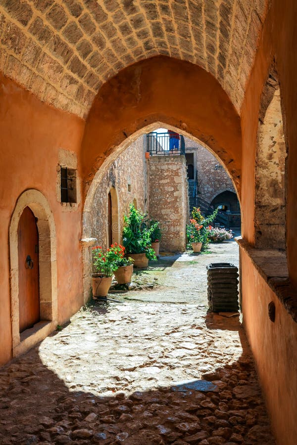 Arkadi Monastery, Arkadi, Crete, Greece Stock Photo - Image of ...