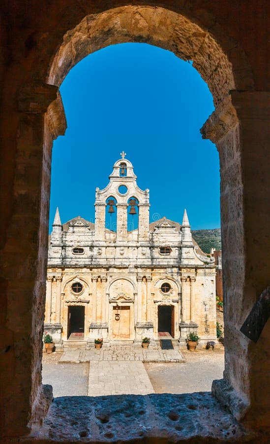 Arkadi Monastery, Arkadi, Crete, Greece Stock Photo - Image of baroque ...