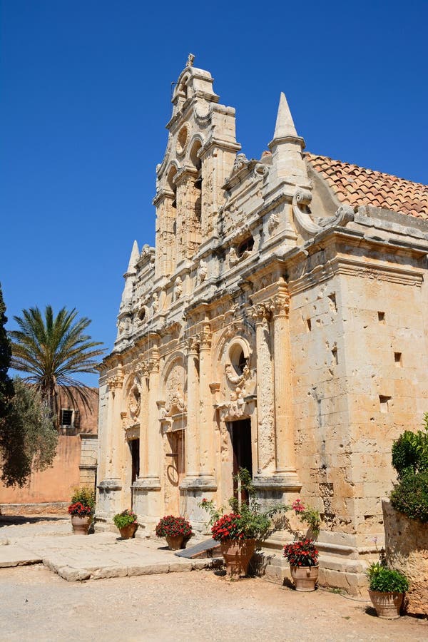 Arkadi monastery, Crete. stock photo. Image of landmark - 82216288