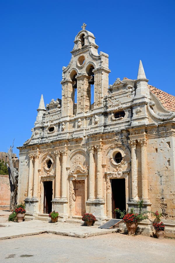 Arkadi monastery, Crete. stock photo. Image of cretan - 82216334