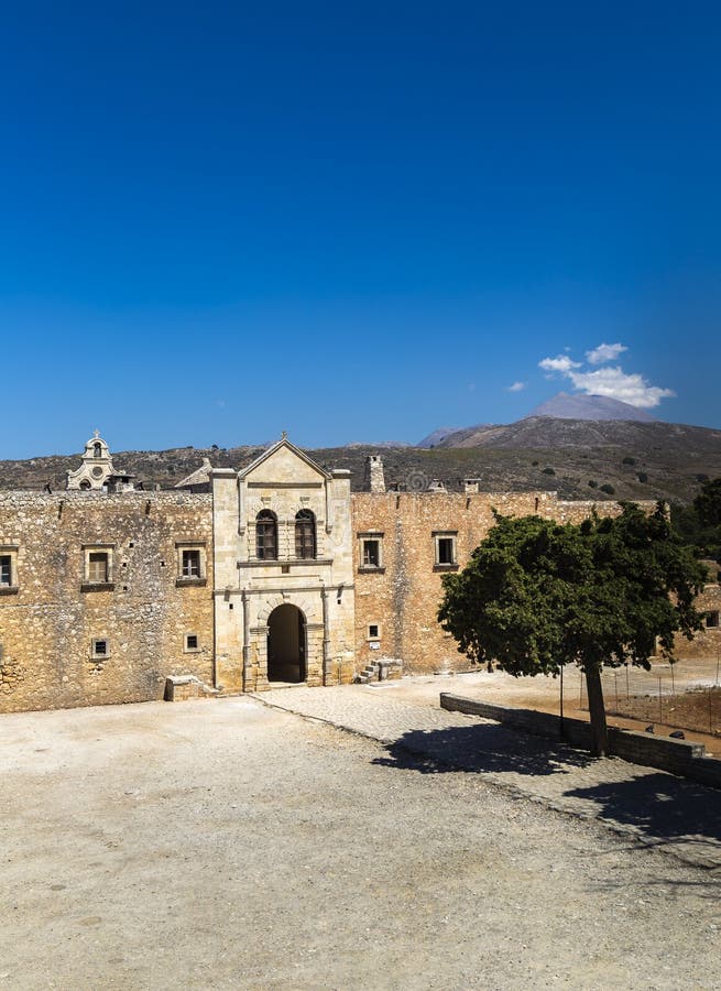 Arkadi monastery, Crete stock image. Image of landmark - 77196747