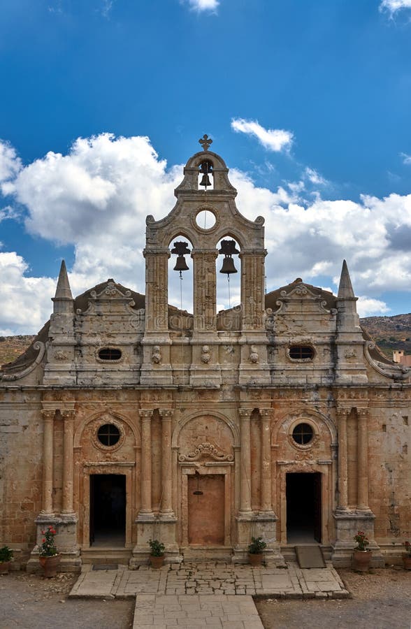 Arkadi Monastery - Orthodox Monastery Stock Photo - Image of tree ...