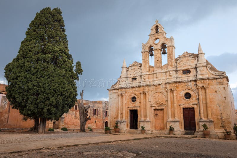 Arkadia Monastery on Creete Stock Photo - Image of famous, religion ...