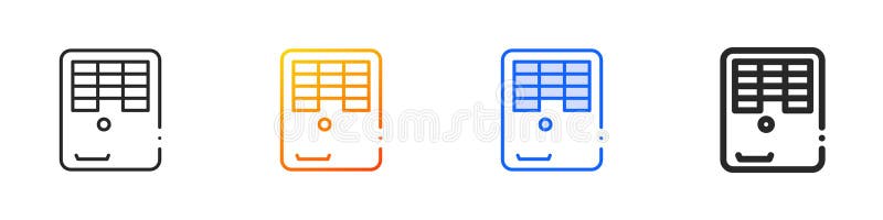 Arkanoid Icon.Thin Linear, Gradient, Blue Stroke and Bold Style Design Isolated on White ...