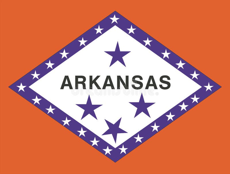 Arkansas flag stock vector. Illustration of banner, state - 9712684