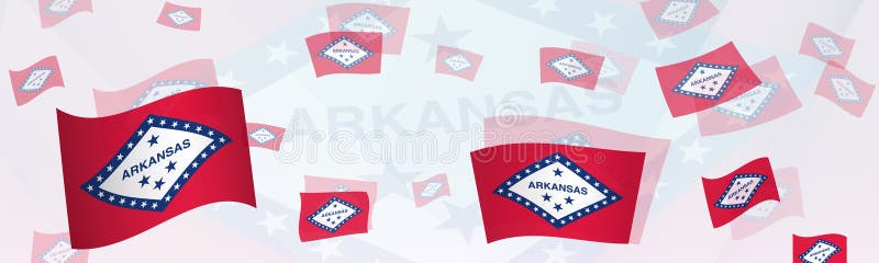 Arkansas Flag-themed Abstract Design on a Banner. Abstract Background ...