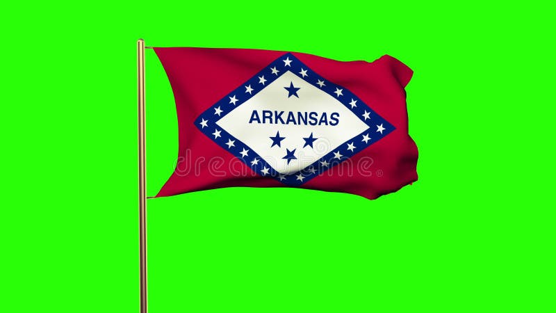 Arkansas Flag Slow Motion stock video. Video of screen - 204947243