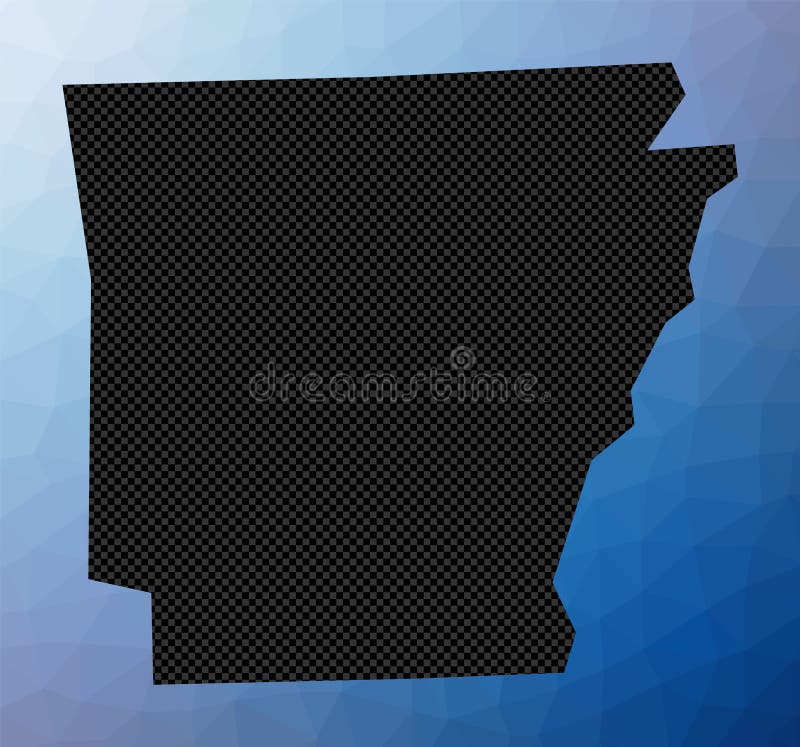Arkansas geometric map. stock vector. Illustration of flat - 175150141