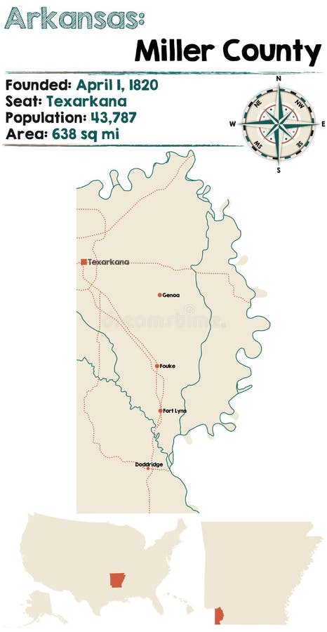 Miller County Map Stock Illustrations – 38 Miller County Map Stock ...