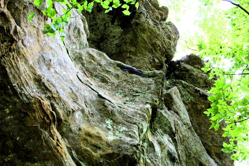 Arkansas Rock Formation in the Forest Rock Climbing Stock Photo - Image ...