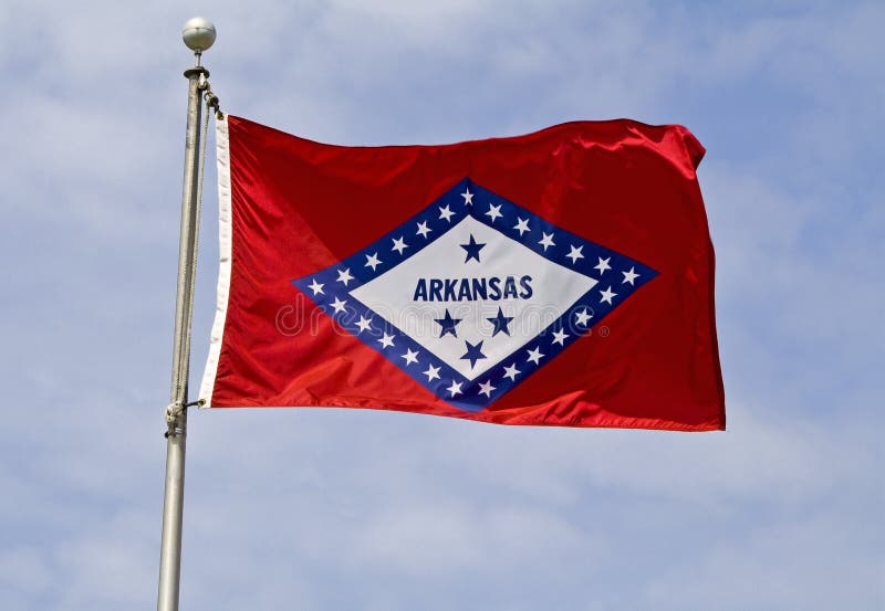Arkansas State Flag stock photo. Image of flagpole, flag - 9447450