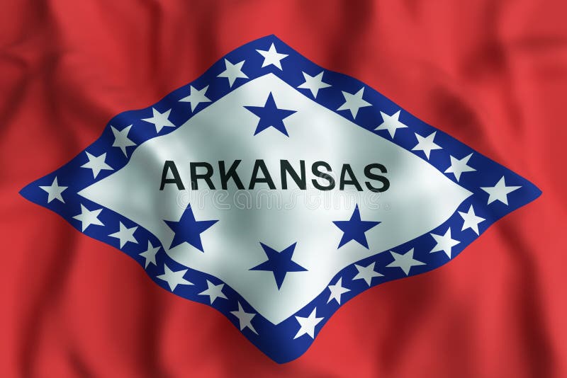 Arkansas State flag stock illustration. Illustration of banner - 95567122