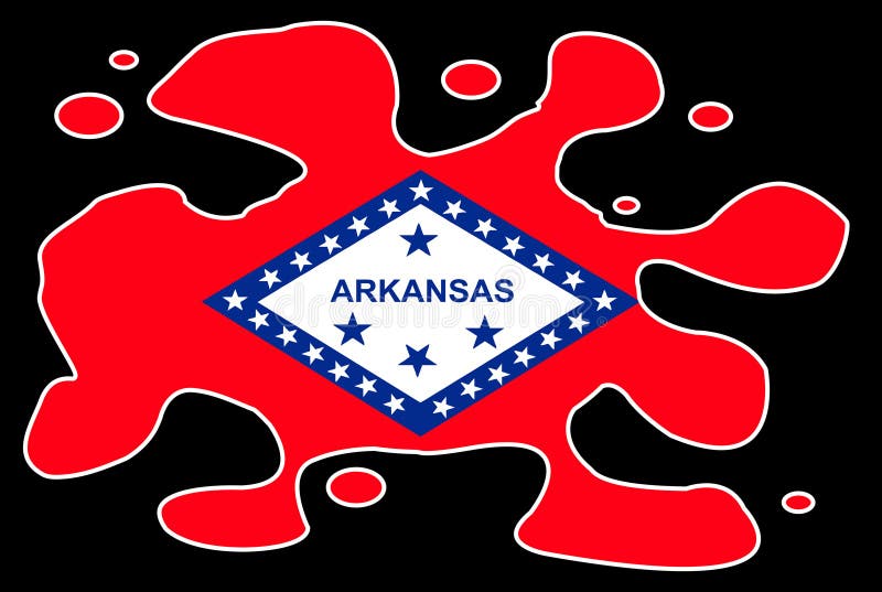 Arkansas State Flag Splash Grunge Stock Vector - Illustration of banner ...