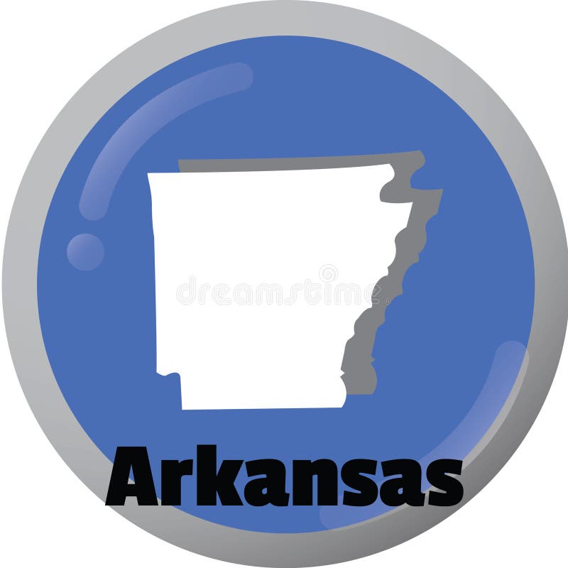 Arkansas State Map. Vector Illustration Decorative Design Stock Vector ...