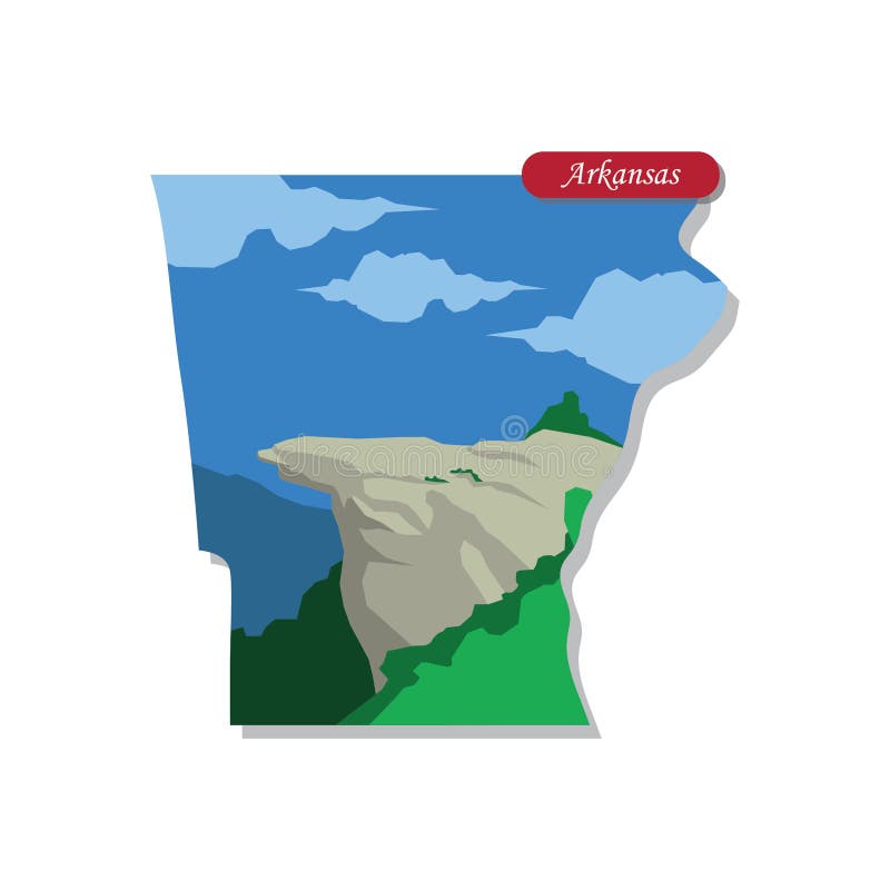 Arkansas State Map. Vector Illustration Decorative Design Stock Vector ...