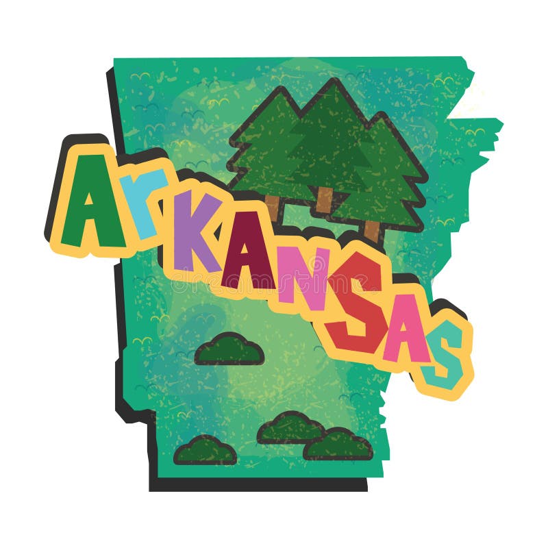 Arkansas State Map. Vector Illustration Decorative Design Stock Vector ...