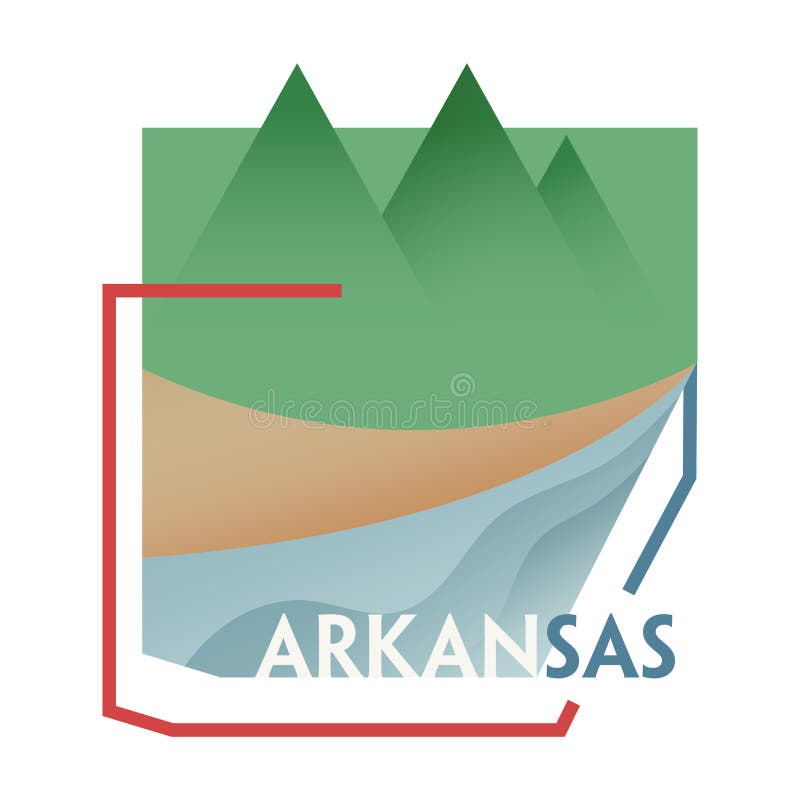 Arkansas State Map. Vector Illustration Decorative Design Stock Vector ...