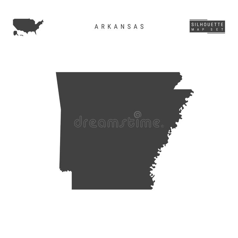 Arkansas US State Vector Map Isolated on White Background. High ...