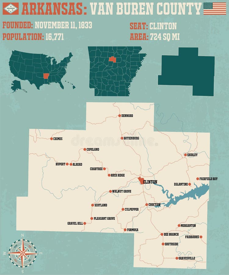 Van Buren County, Arkansas U.S. County, United States of America,USA, U ...