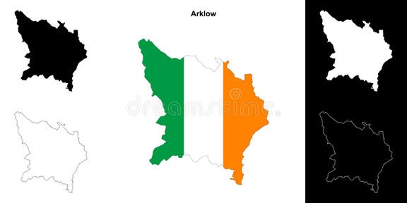 Arklow outline map stock vector. Illustration of municipal - 379305762