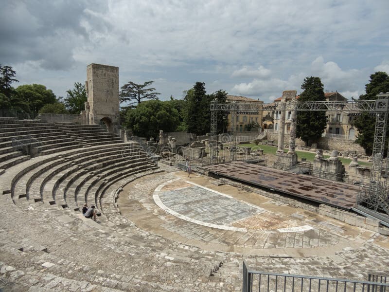Arles Amphitheatre stock photo. Image of roman, theatre - 331491408