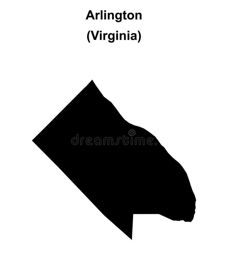Arlington outline map stock vector. Illustration of shape - 361870536