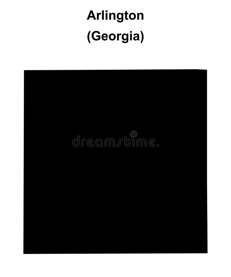 Arlington outline map stock vector. Illustration of outline - 387019820