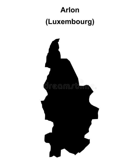 Arlon outline map stock vector. Illustration of border - 371629700
