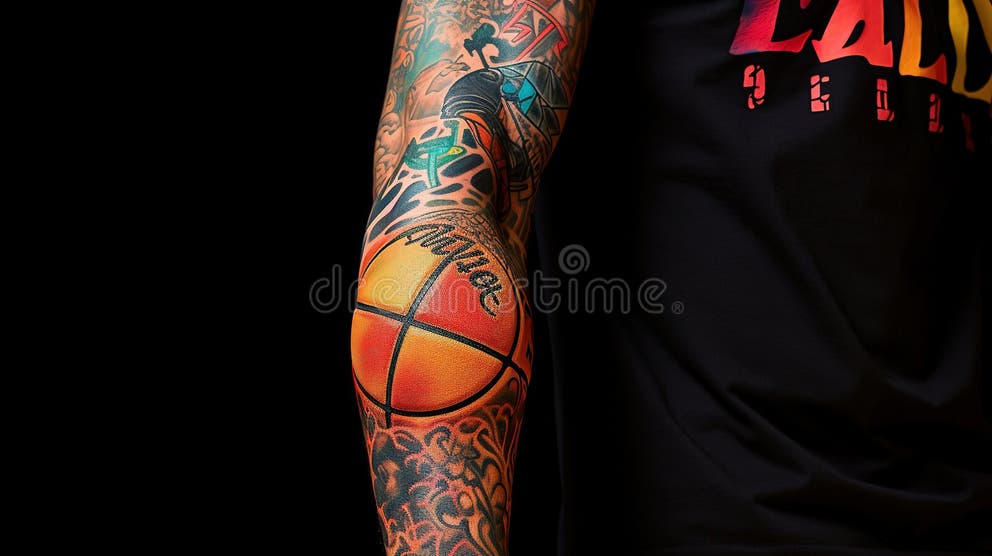 Arm Adorned with an Array of Tattoos Stock Illustration - Illustration ...