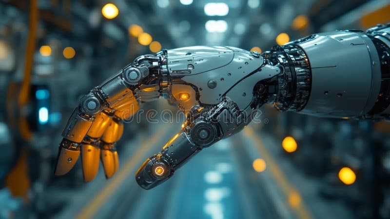 Arm of Assembly Robot Functioning Inside Modern Factory Stock ...