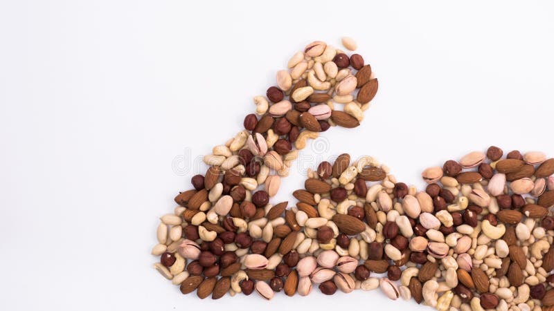 Arm of a Bodybuilder Made from Different Nuts. Stop Motion Stock ...