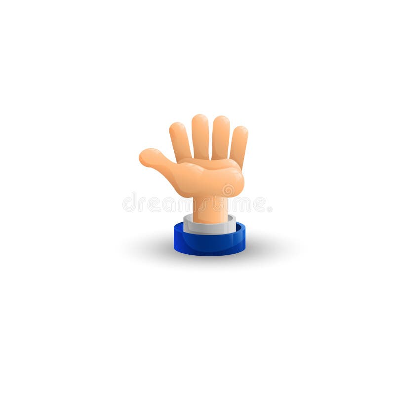 Arm. Business Hand. Palm Up. 3D Icon. Flat Stock Vector - Illustration ...