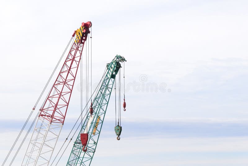 The Arm of Construction Crane Stock Photo - Image of engineering, high ...