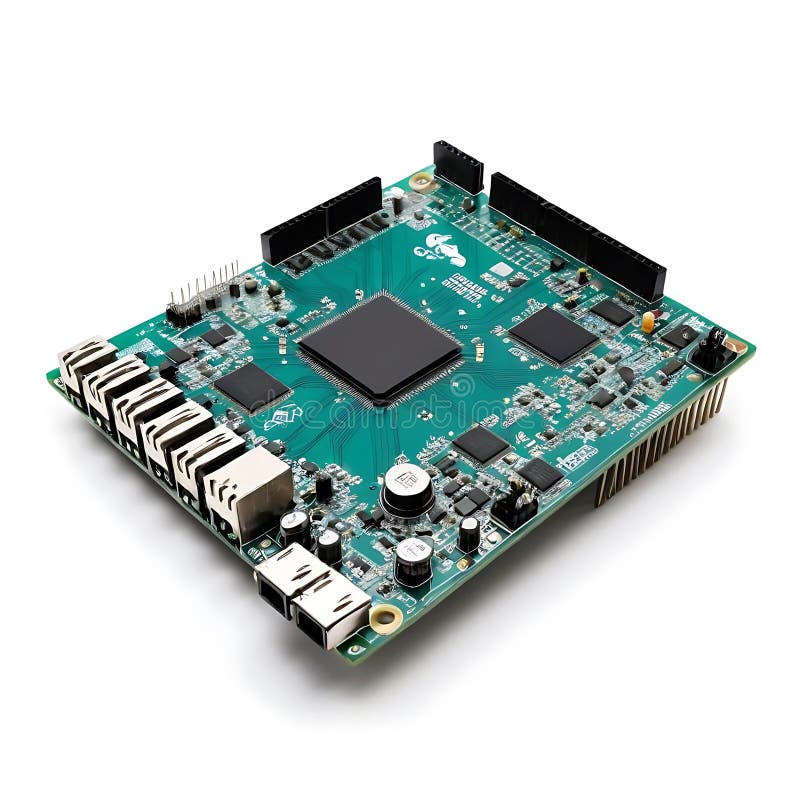 Arm Cortex Board on a White Background Stock Illustration ...