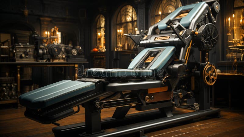 ARM EXTENSION MACHINE for Gym Stock Illustration - Illustration of ...