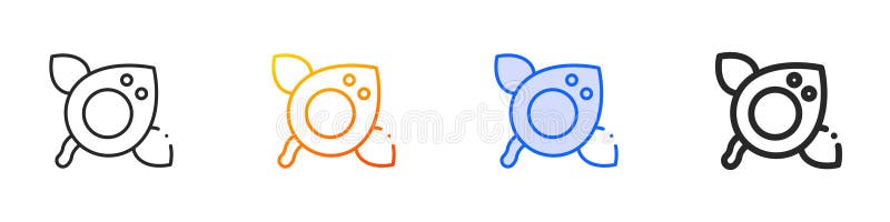 Arm Floats Icon.Thin Linear, Gradient, Blue Stroke and Bold Style ...