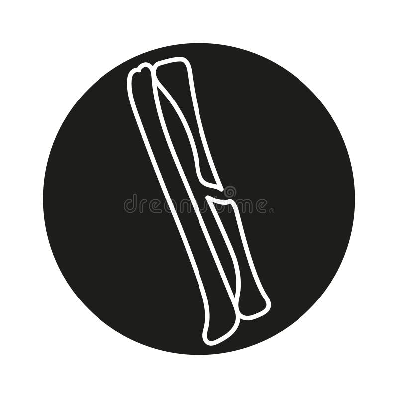 Arm Fracture Line Black Icon Stock Vector - Illustration of corpse ...