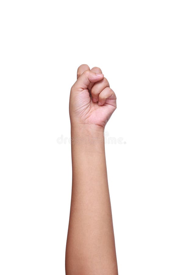 Arm,hand and Fingers Showing Number Zero Isolated on White Stock Photo ...