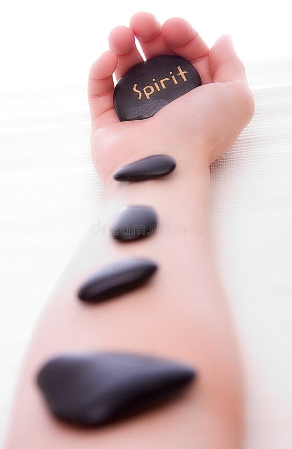 Arm with hot Stone Spirit stock photo. Image of energy - 38245192