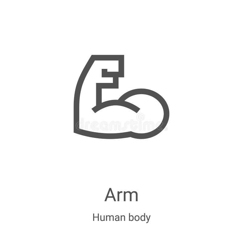 Arm Icon Vector from Human Body Collection. Thin Line Arm Outline Icon ...