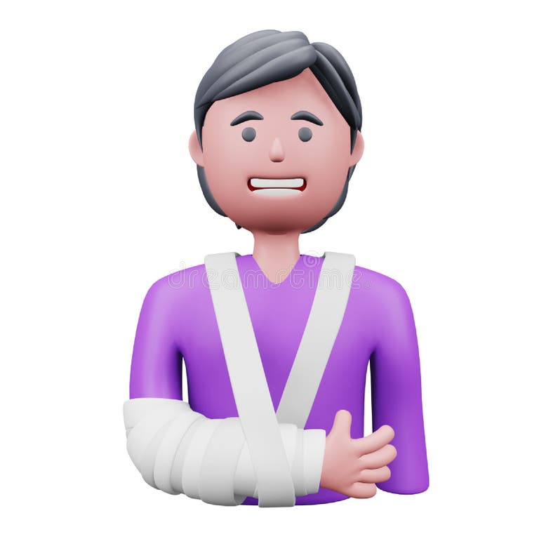 Arm Injury Boy 3D Rendering Isometric Icon. Stock Vector - Illustration ...