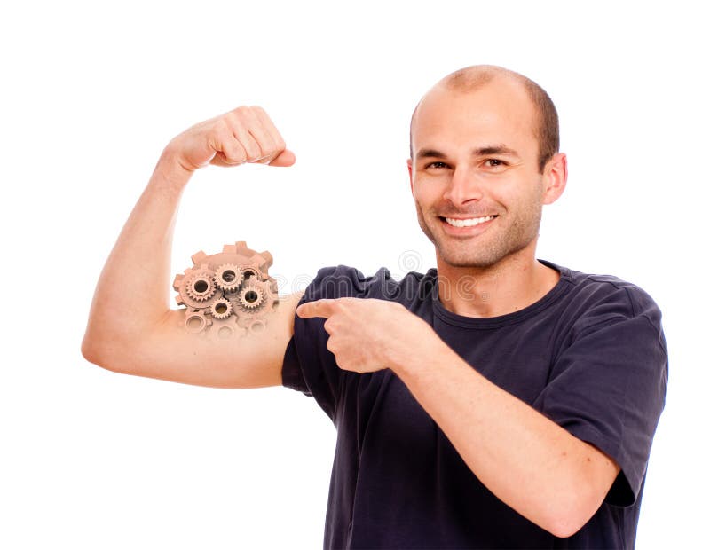 Arm mechanism stock image. Image of gear, body, human - 13287775