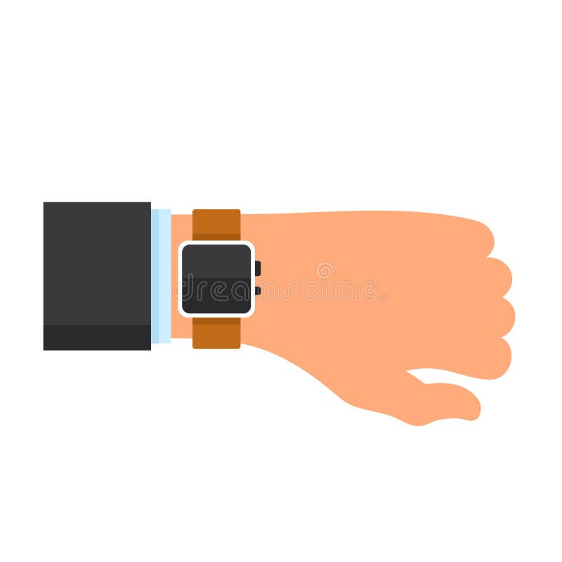 Arm Mit Einem Smartwatch in Der Flachen Design-Art Vektor Vektor ...