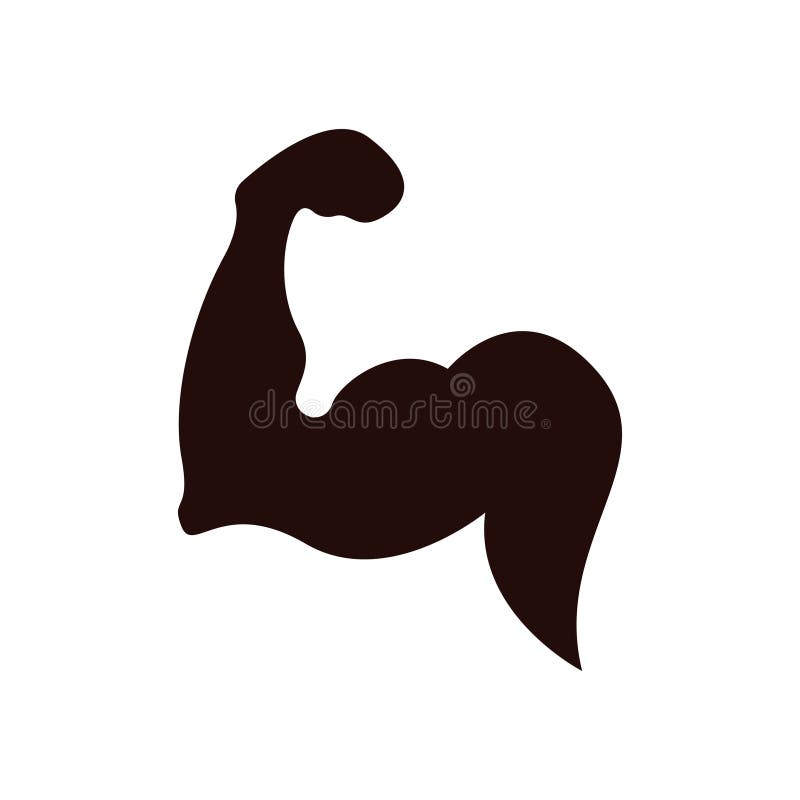 Arm Muscle Silhouette Logo Biceps Icon Stock Vector - Illustration of ...